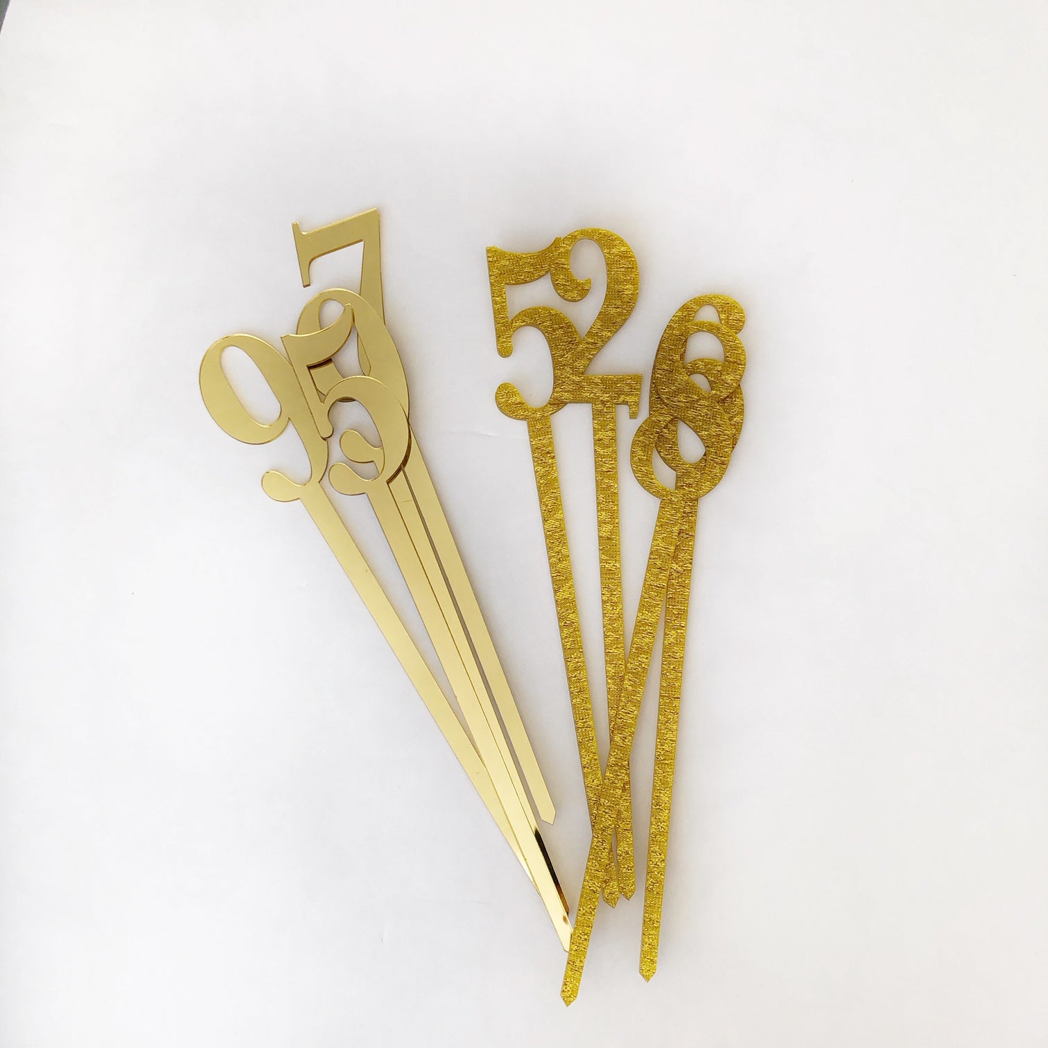 Gold Acrylic numbers – Madame Gateaux